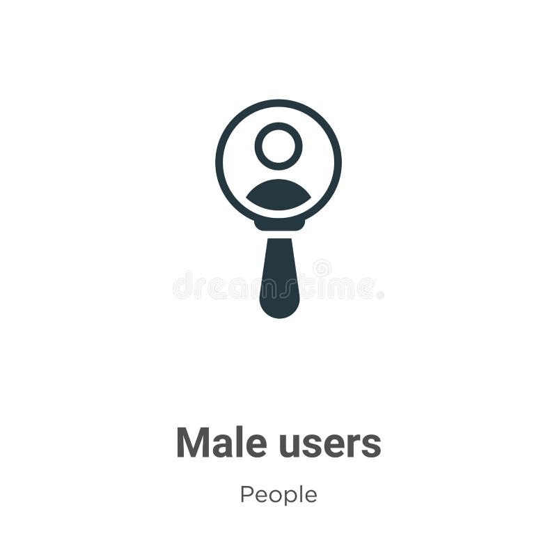 Male Users Vector Icon on White Background. Flat Vector Male Users Icon ...