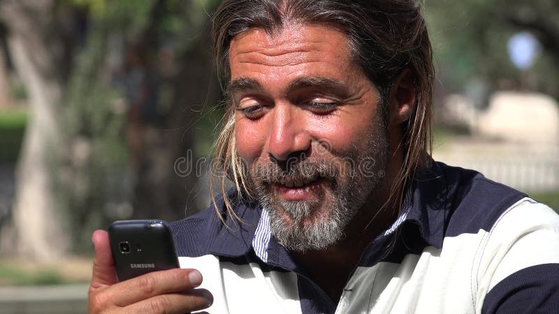 Male Using Cell stock image. Image of wireless, telephone - 109573193