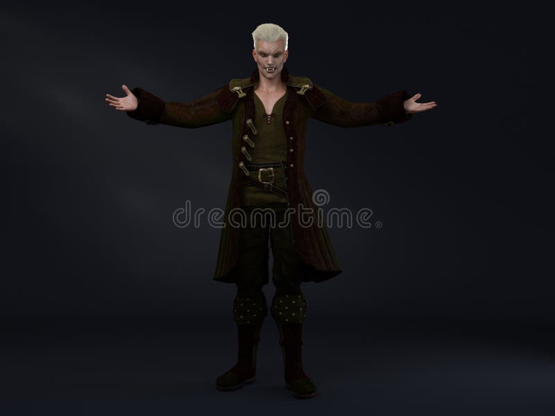 3D Render : Male Vampire Character, Horror Creature Character for ...