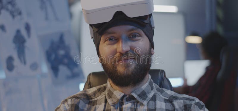 Male Video Game Developer Portrait Stock Photo - Image of sketches ...