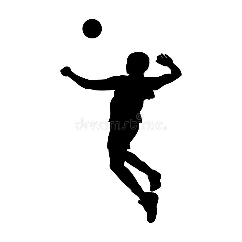 Male Volleyball Player Icon Vektor Stock Illustration - Illustration of ...