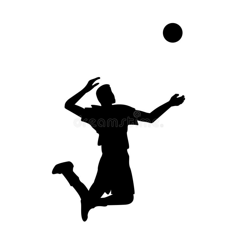 Male Volleyball Player Icon Vektor Stock Illustration - Illustration of ...