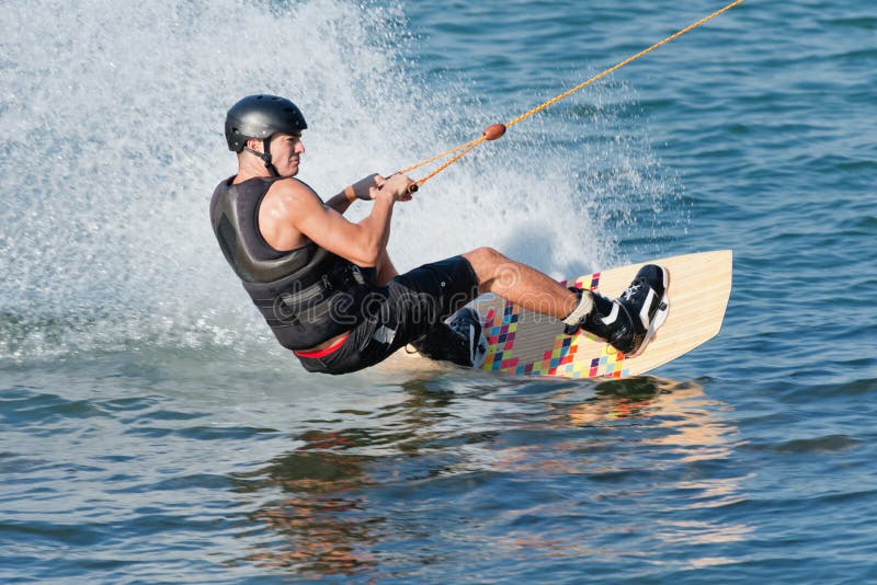 Male wakeboarding stock image. Image of extreme, person - 218428661