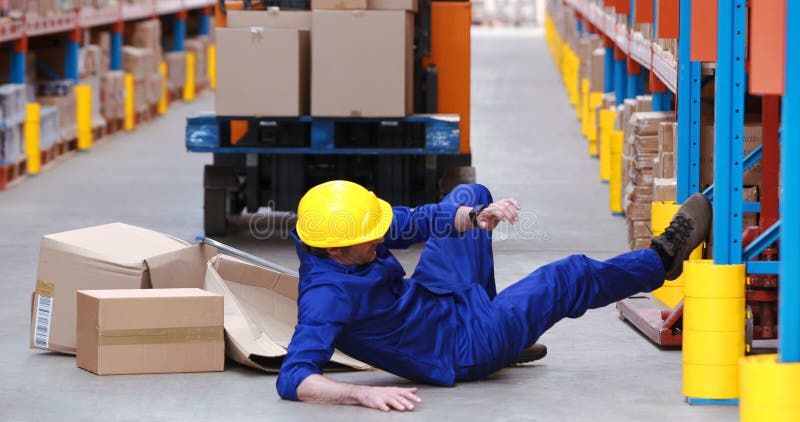 Accident in a Warehouse Loading Bay 4k Stock Video - Video of ...