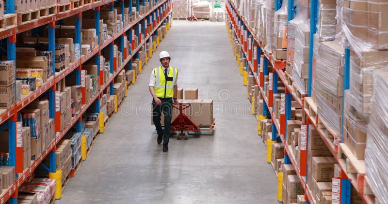 Warehouse of Pallet Racks, Logistics Center. a Huge, Large Modern ...