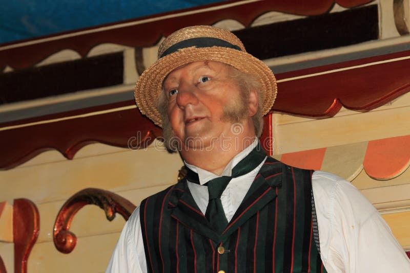 Male Waxwork Fairground/circus Worker Stock Image - Image of early ...