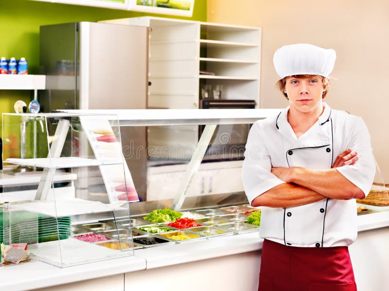 Male wearing chef uniform. stock image. Image of house - 28696293