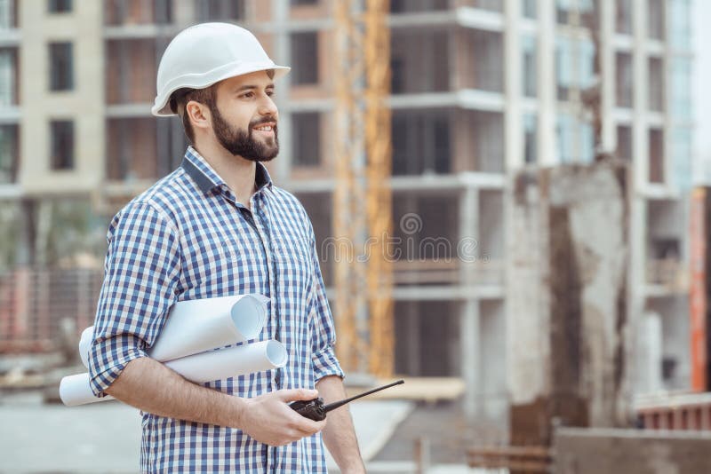 Male Work Building Construction Engineering Occupation Project Stock ...