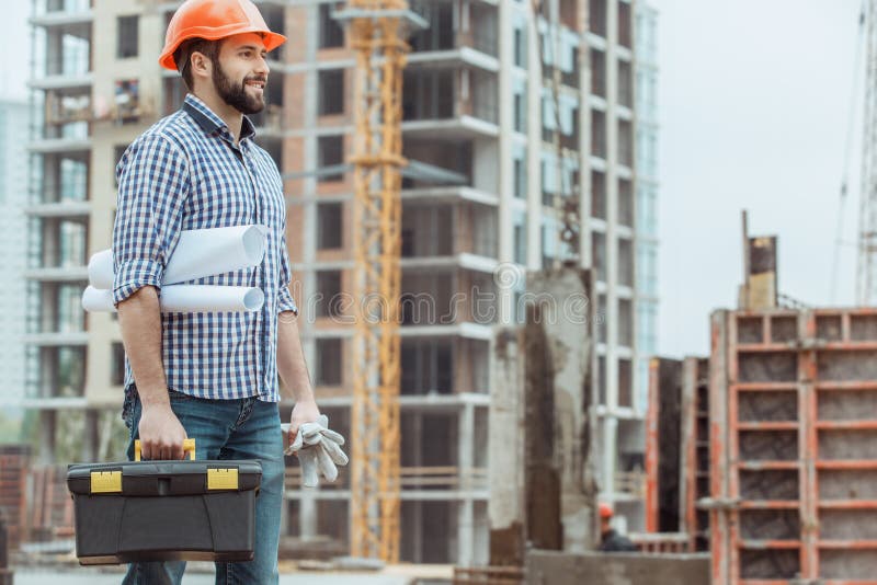 Male Work Building Construction Engineering Occupation Project Stock ...