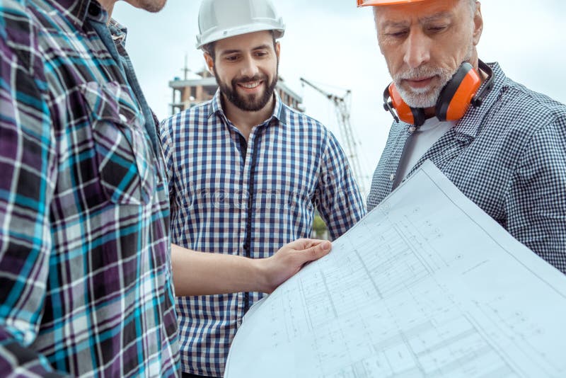 Male Work Building Construction Engineering Occupation Project Stock ...