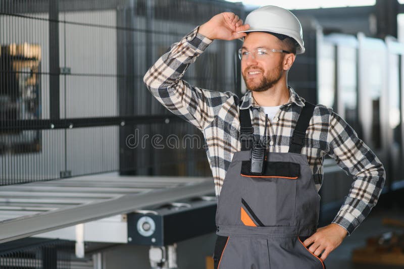 Male worker at a factory stock image. Image of occupation - 334790257
