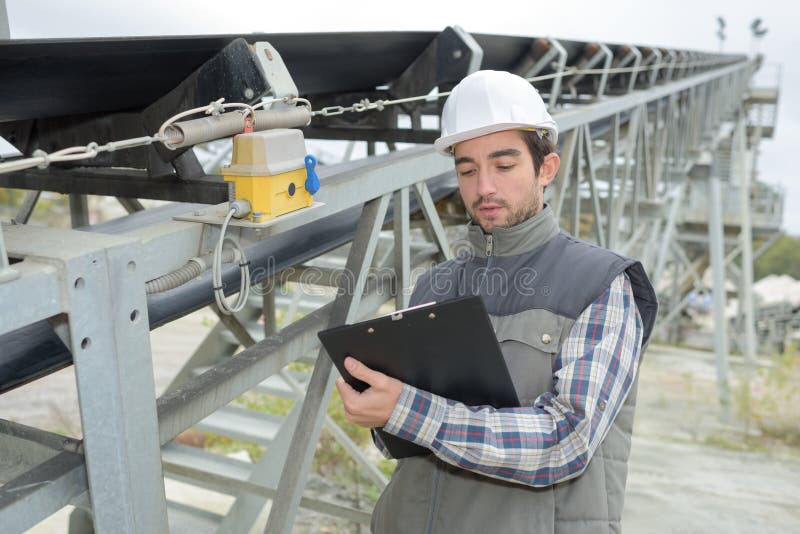Male Worker Looking at File Stock Photo - Image of malfunction, code ...