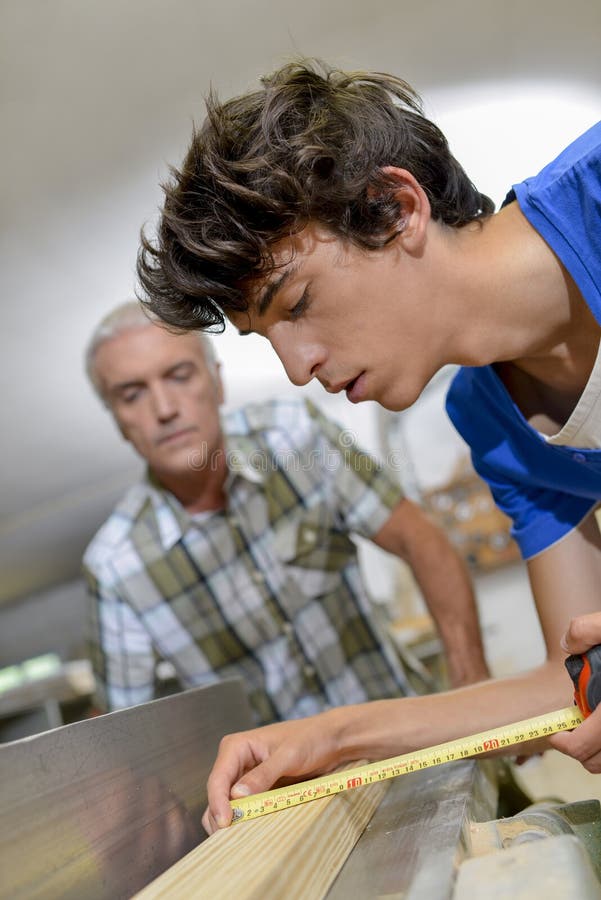 Male Worker Measuring Scale Stock Photo - Image of cabinetry, aged ...