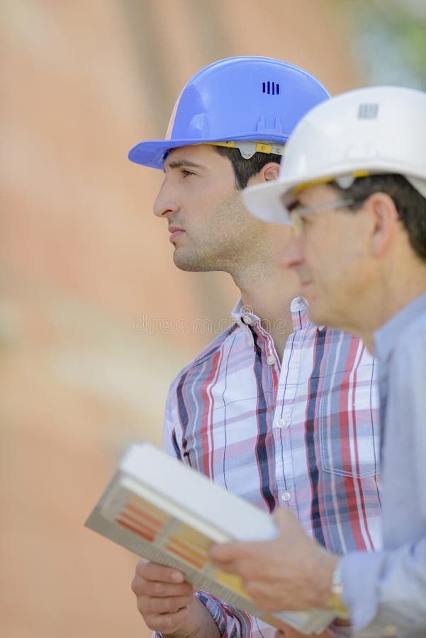 Male Worker Men with Helmet Stock Photo - Image of construction ...