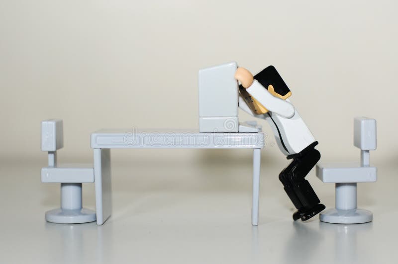 Male worker stressed out stock image. Image of office - 7953659