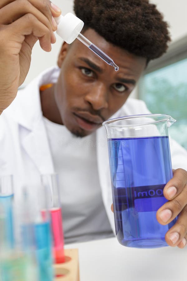 Male Worker during Test in Laboratory Stock Image - Image of equipment ...