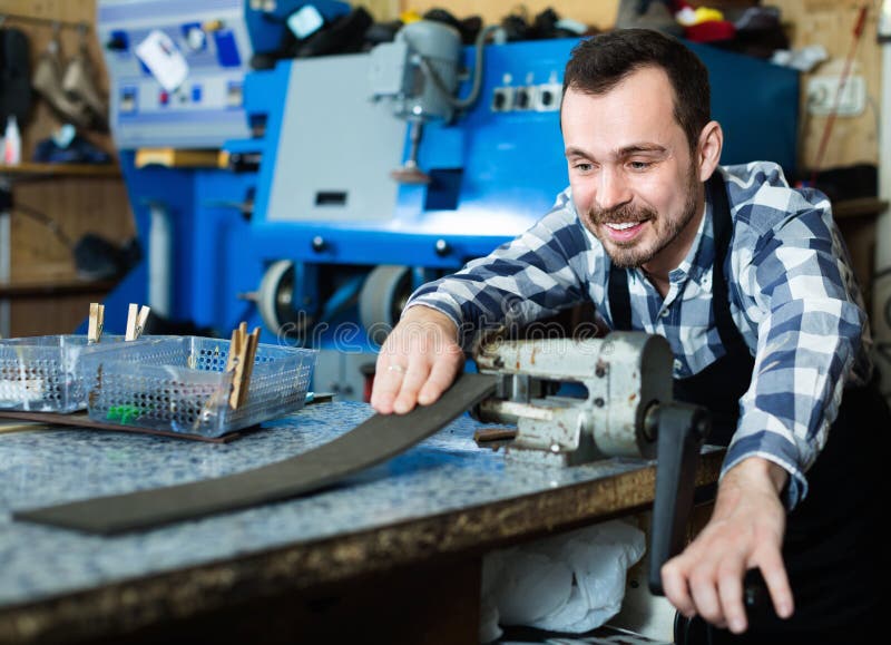 Male Worker Using His Tools for Repairing Stock Image - Image of ...