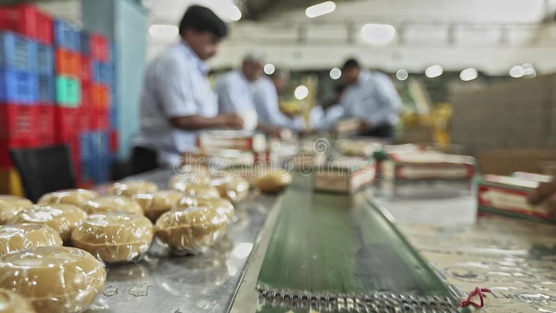 Male Workers Sorting Packing and Labeling the Soaps at the Production ...