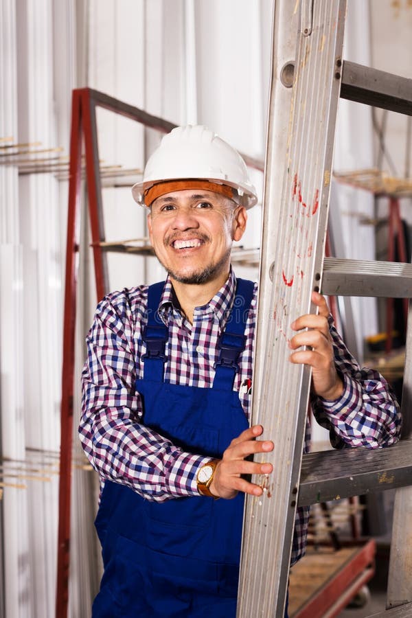 Male Working at Construction Site Stock Image - Image of helmet ...