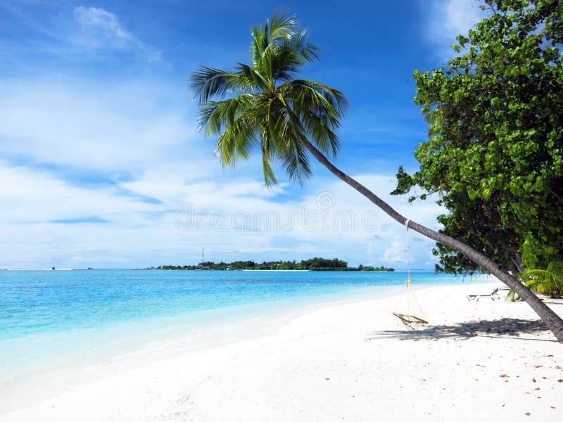 Malediven-Strand stockfoto. Bild von sand, malediven - 28000086