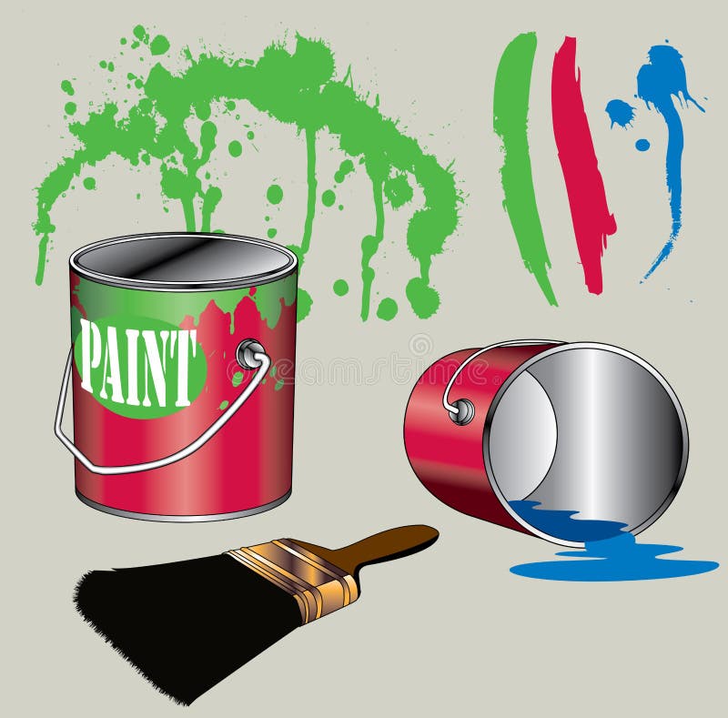 Malen Sie Dosen vektor abbildung. Illustration von glanz - 25956177