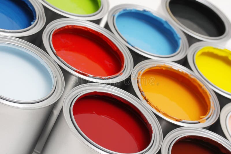 Malen Sie Dosen stockbild. Bild von wanne, dose, farbe - 22544509