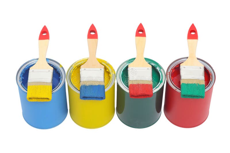 Malen Sie Dosen stockbild. Bild von wanne, dose, farbe - 22544509