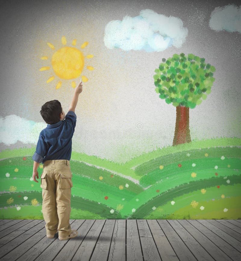 Malen Sie einen grauen Tag stockbild. Bild von kreativ - 37241295