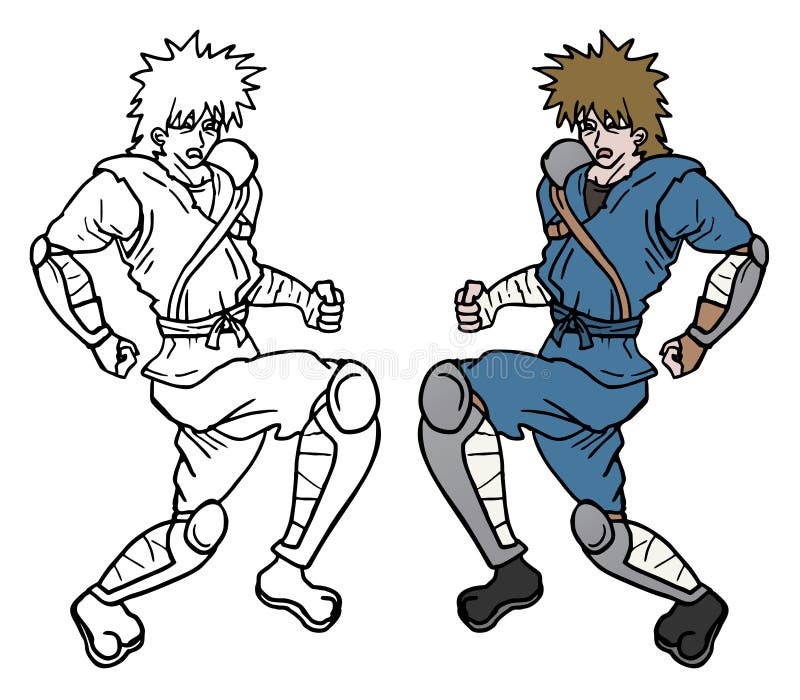 Malen Sie ninja vektor abbildung. Illustration von armee - 41364692