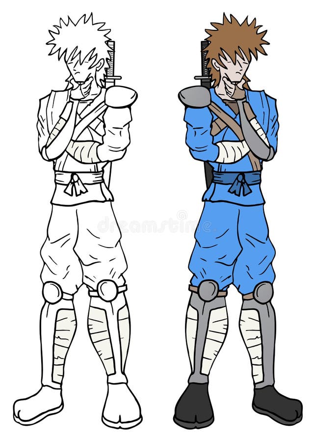 Malen Sie ninja vektor abbildung. Illustration von armee - 41364692