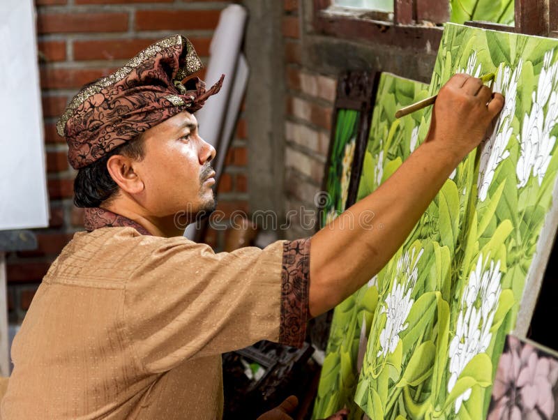 Maler bei der Arbeit stockbild. Bild von fachmann, phantasie - 27677563