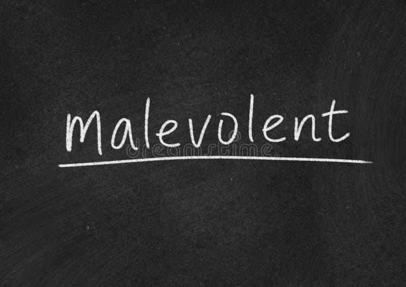 Malevolent stock image. Image of chalk, word, background - 165086825
