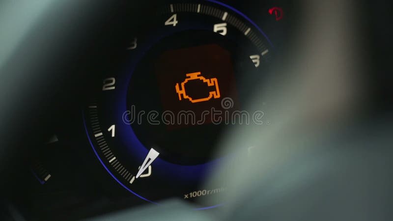 Malfunction or Check Engine Car Symbols Stock Video - Video of ...