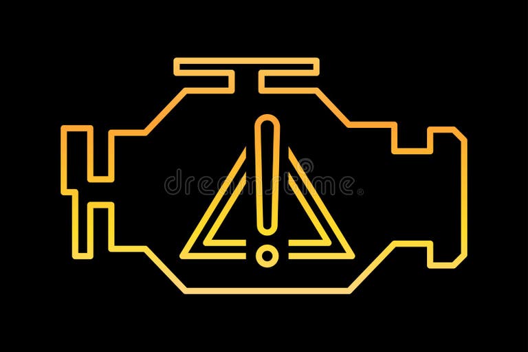 Check Engine Light Exclamation Point Stock Illustrations – 2 Check ...