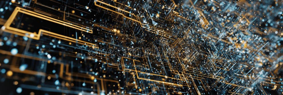 Malfunctioning Abstract AI Neural Network Exhibiting Glitch Effects in ...