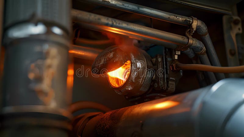 A Malfunctioning Pilot Light on a Furnace Causing the Heating System To ...