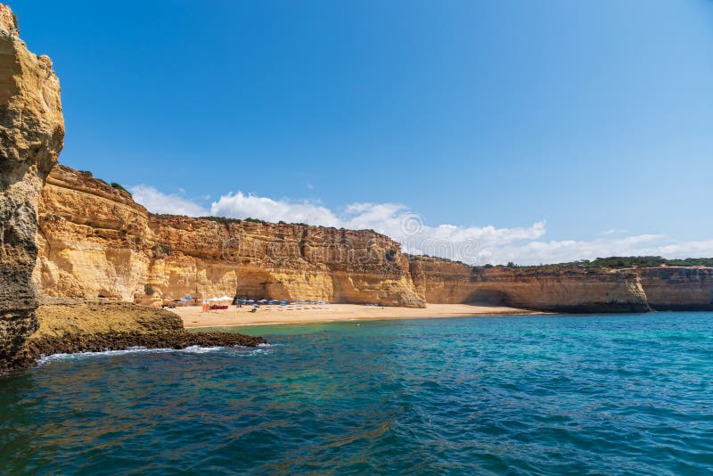 Malhada Do Baraco Beach,on the Cliffs of the Algarve,Portugal Stock ...