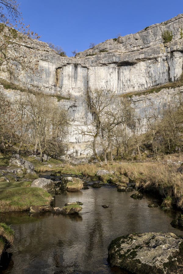 Malham Cove Elevated View Panorama Stock Image - Image of attraction ...