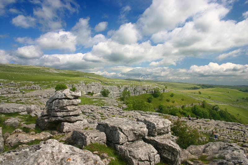 Malham Scenery in the Yorkshire Dales Stock Image - Image of malham ...