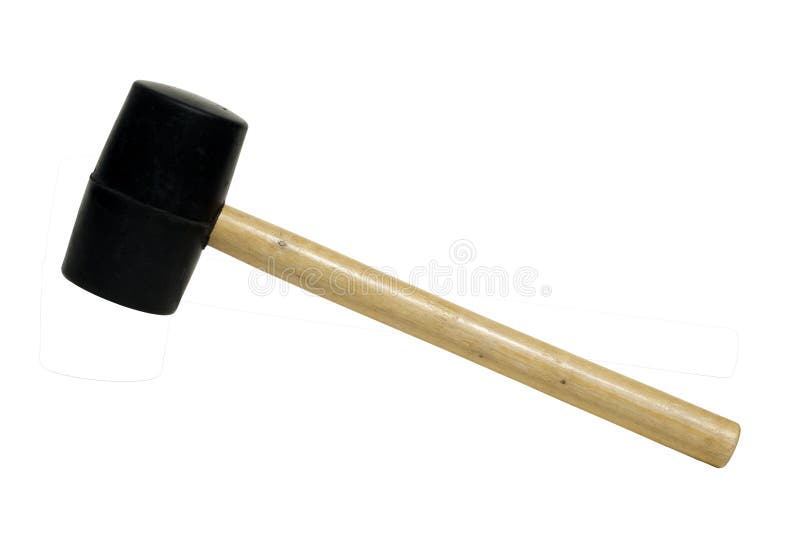 Malho de borracha foto de stock. Imagem de branco, isolado - 19312340