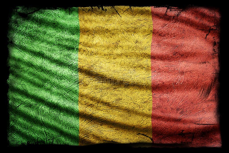 Mali Flag, Grunge Texture stock illustration. Illustration of republic ...