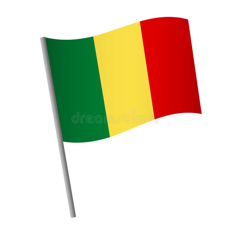 Mali flag icon stock illustration. Illustration of isolated - 136414327