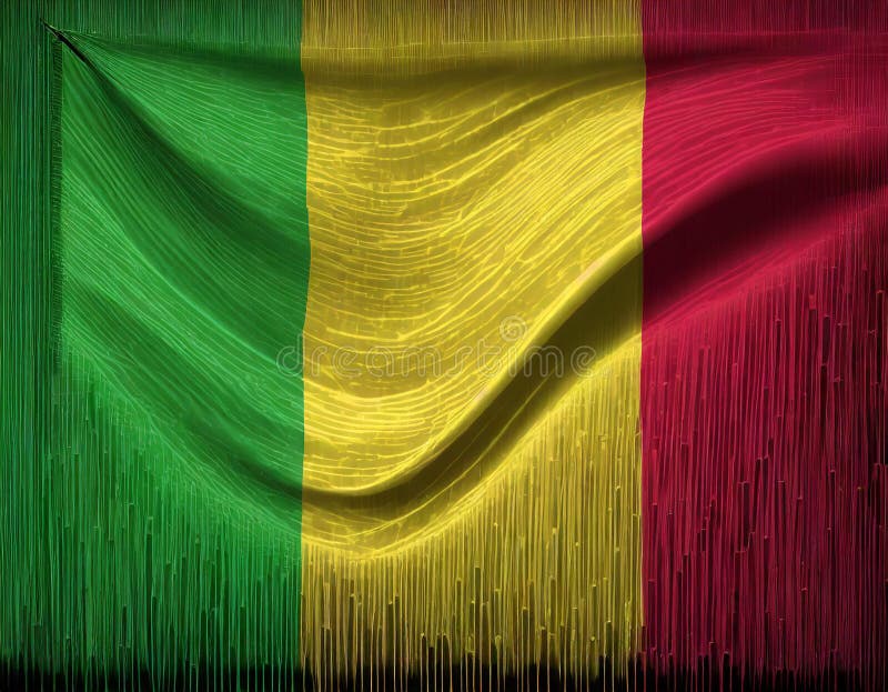 Mali Flag Waving on the Wind Stock Illustration - Illustration of ...