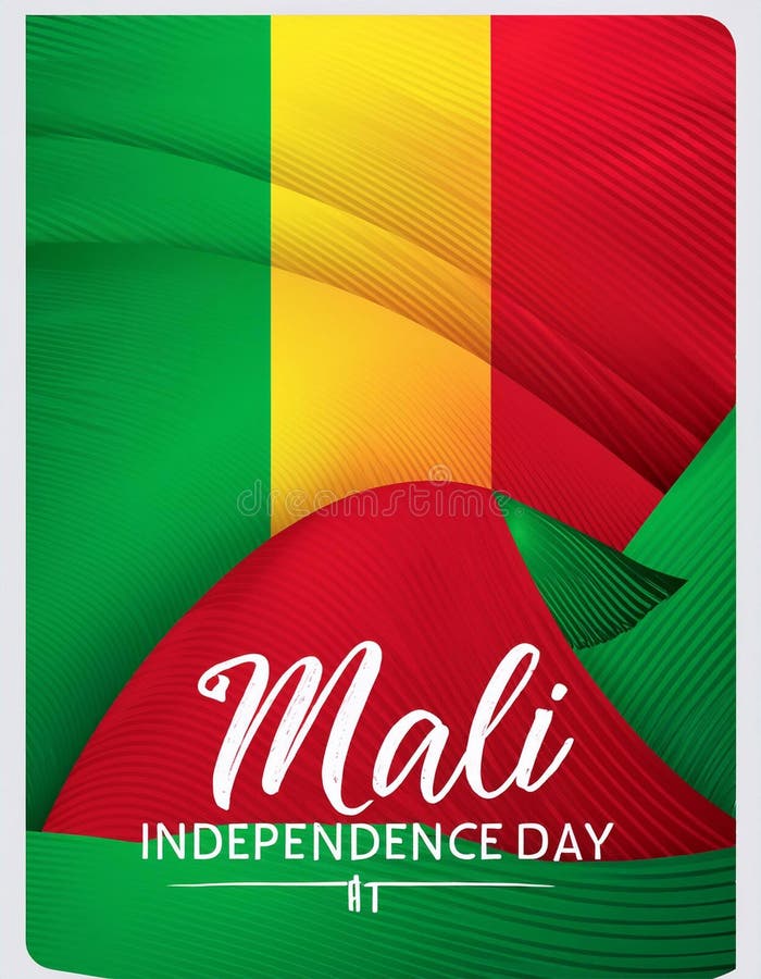 Mali Independence Day Poster Design with Flag Stock Illustration ...