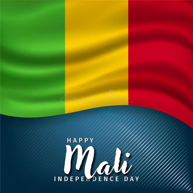 Mali Independence Day Poster Design with Flag Stock Illustration ...