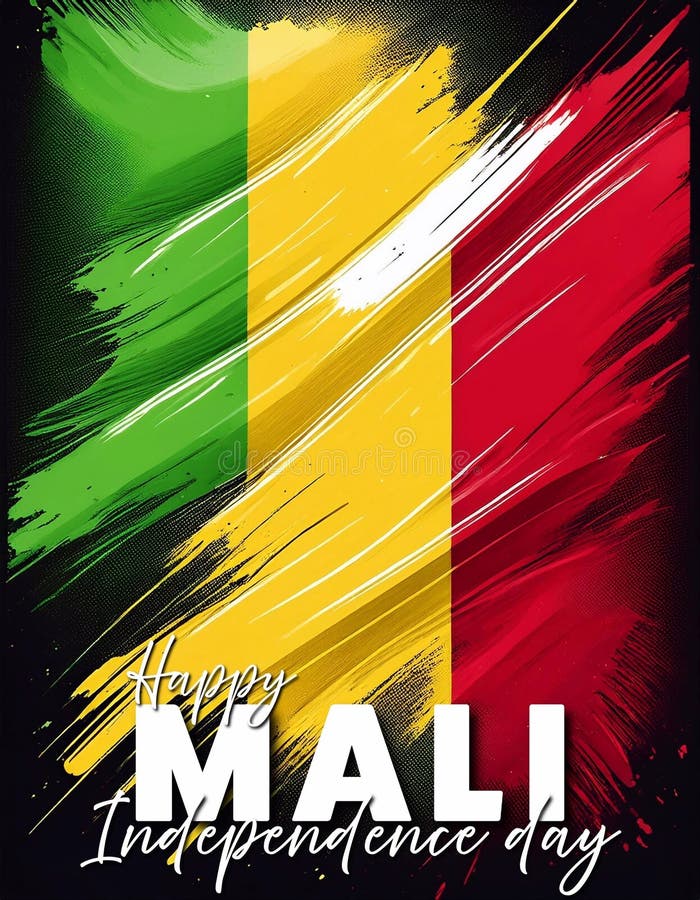 Mali Independence Day Poster Design with Flag Stock Illustration ...