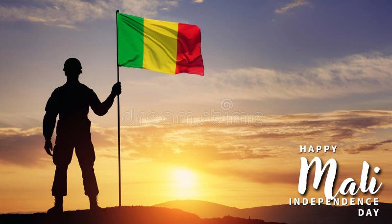 Mali Independence Day Poster Design with Flag Stock Illustration ...