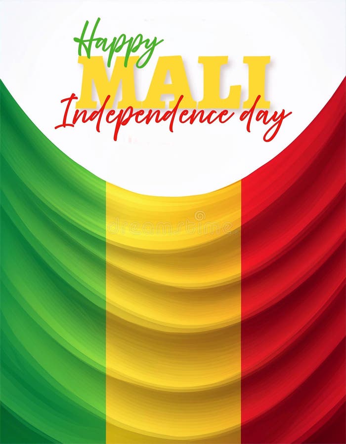 Mali Independence Day Poster Design with Flag Stock Illustration ...