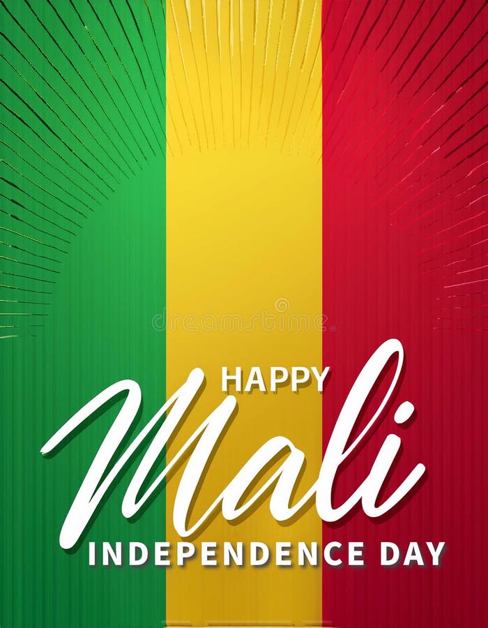 Mali Independence Day Poster Design with Flag Stock Illustration ...