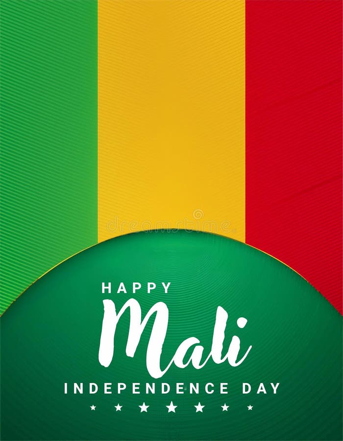 Mali Independence Day Poster Design with Flag Stock Illustration ...